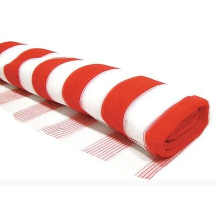 Tela Tapume 1,20 x 50m Laranja e Branca VALEPLAST - VALEPLAST